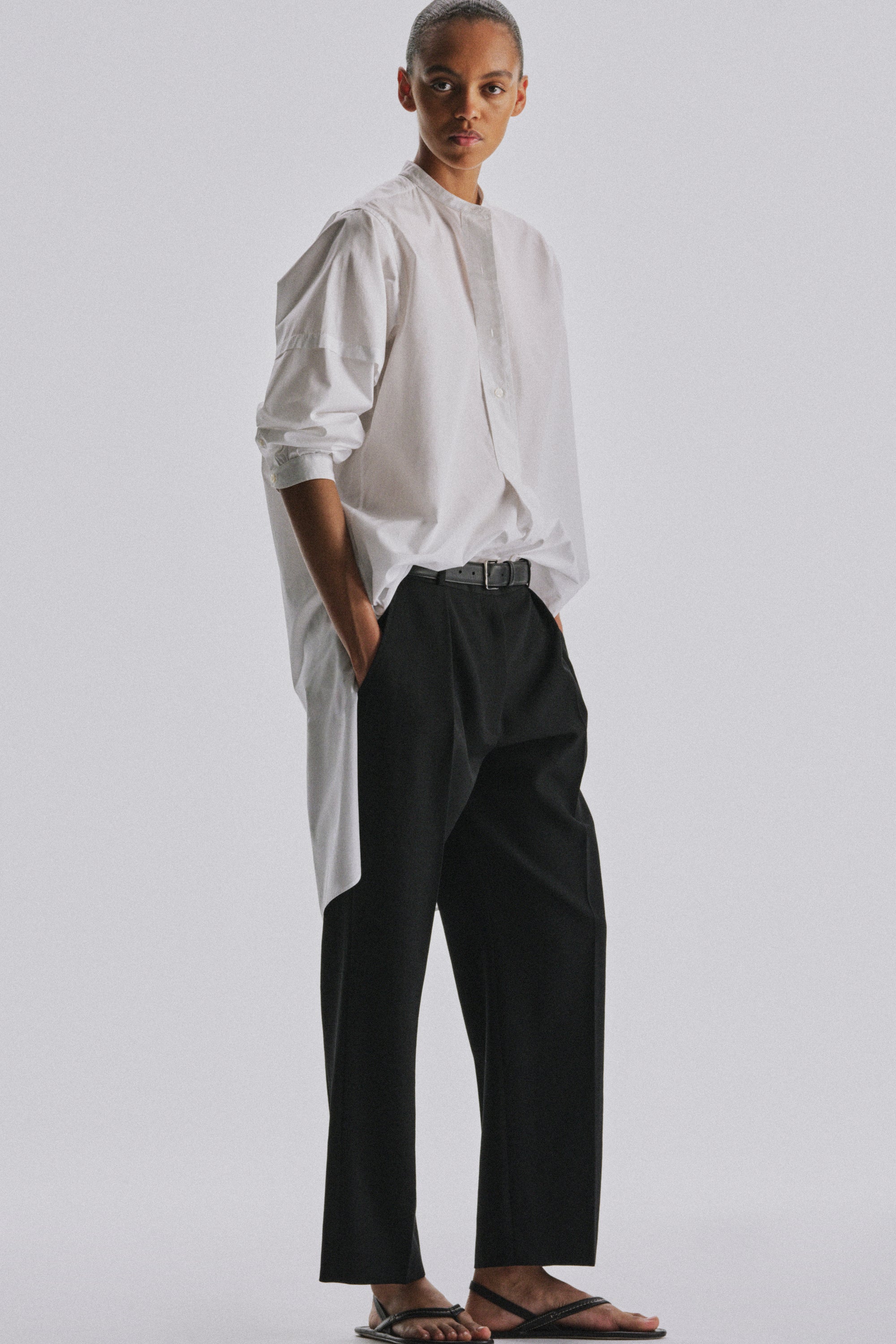 THE ROW The Row Dottie Shirt in Sea Island Cotton Poplin